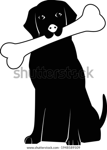 Black Dog Bone Preview File Stock Vector (Royalty Free) 1948589509 ...