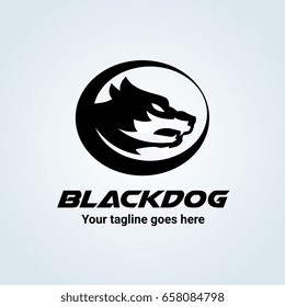Black Dog Logo: vector de stock (libre de regalías) 658084798 ...