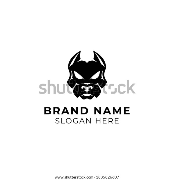 Black Dog Logo Vector Illustration Template Stock Vector (Royalty Free ...