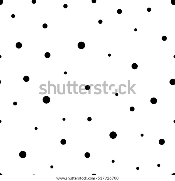 Black Dots Texture Backgroundvector Seamless Pattern Stock Vector ...