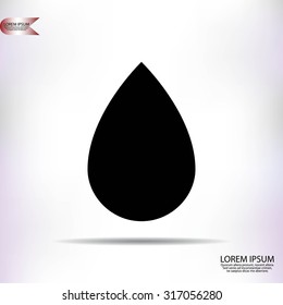Black Drop Icon Stock Vector (Royalty Free) 317056280 | Shutterstock