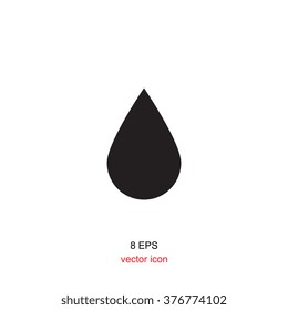 Black Drop Icon Isolated On White Stock Vector (Royalty Free) 376774102 ...