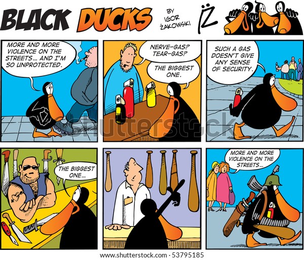 Black Ducks Comic Strip Episode 43: vetor stock (livre de direitos ...