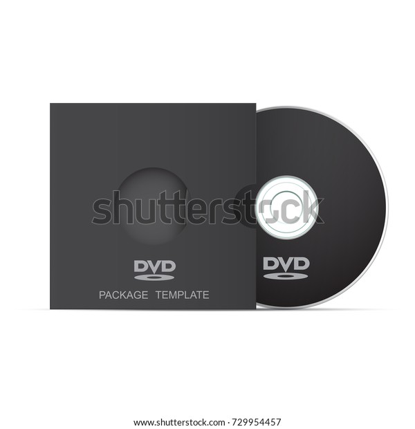 Black Dvd Disc Package Template Your: vector de stock (libre de ...