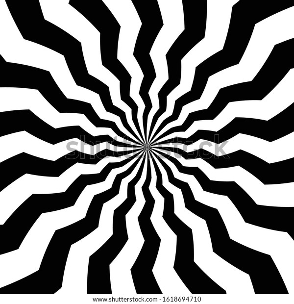 Black Edgy Distorted Lines Radial Composition Stock Vector (Royalty ...