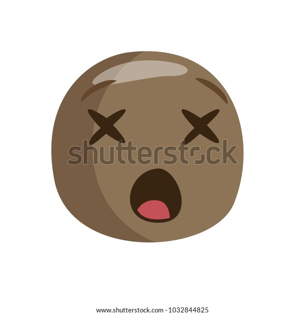 Black Emoji Groggy Isolated Vector Illustration Stock Vector (Royalty ...