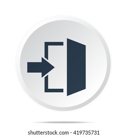 Black Enter Icon On White Web Stock Vector (Royalty Free) 419735731 ...