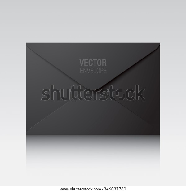 Black Envelope Vector Envelope Isolated On Stock Vector (Royalty Free ...