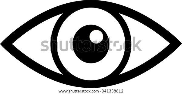 Black Eye Isolated On White Background Stock Vector (Royalty Free ...