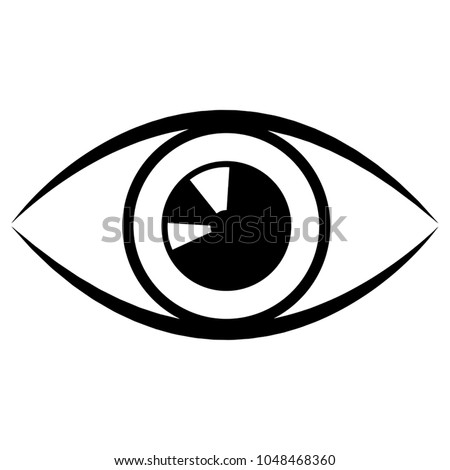 Black Eyes Vector Icon On White Stock Vector (Royalty Free) 1048468360 ...