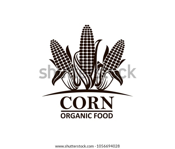 Vektor Stok Black Farm Corn Vegetable Emblem (Tanpa Royalti) 1056694028 ...