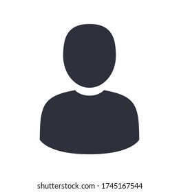 Black Filled User Profile Icon Stock Vector (Royalty Free) 1745167544 ...