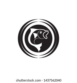 Black Fish Logo Template Creative Vector Stock Vector (Royalty Free ...