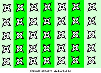 Black Flower Pattern On Green Gradient Stock Vector (Royalty Free ...