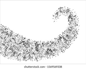 Black Flying Musical Notes Isolated On Stock Vector (Royalty Free ...