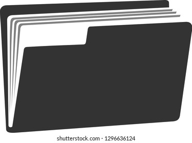 Black Folder Icon Stock Vector (Royalty Free) 1296636124 | Shutterstock