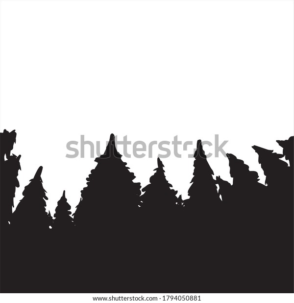 Black Forest Vector Illustration Stock Vector Stock Vector (Royalty ...