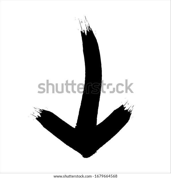 Black Forward Ahead Downward Painted Marker Stock Vector (Royalty Free ...