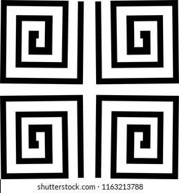 Black Four Spiral Stock Vector (Royalty Free) 1163213788 | Shutterstock