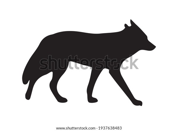 Black Fox Icon On Background Vector Stock Vector (Royalty Free ...
