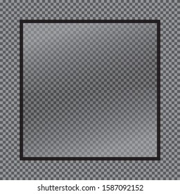 Black Frame Glass On Transparent Background Stock Vector (Royalty Free ...