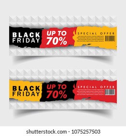 Black Friday Header Banner Background Template Stock Vector (Royalty ...