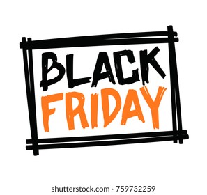 Black Friday Sign Hand Drawn Vector Stock Vector (Royalty Free ...