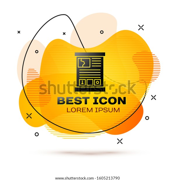 Black Game Guide Icon Isolated On Stock Vector (Royalty Free ...
