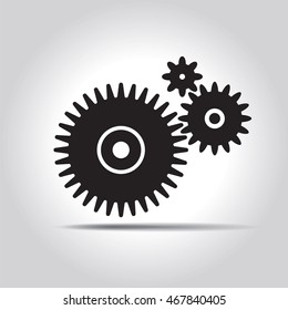 Black Gears Vector Illustration Stock Vector (Royalty Free) 467840405 ...
