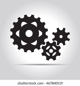 Black Gears Vector Illustration Stock Vector (Royalty Free) 467840519 ...