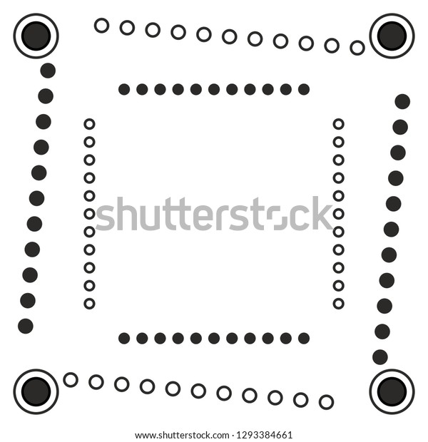 Black Geometric Frame Border Isolated On: vector de stock (libre de ...