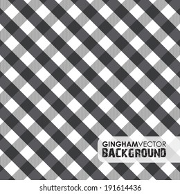 Black Gingham Background Stock Vector (Royalty Free) 191614436 ...