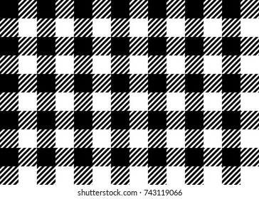 Black Gingham Tablecloth Seamless Pattern Stock Vector (Royalty Free ...