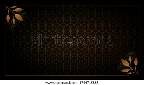 Black Gold Background Abstract Geometric Shapes Stock Vector (Royalty ...