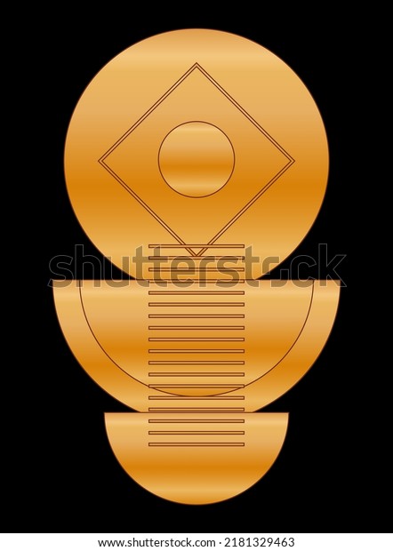 Black Gold Graphic Geometric Shape Icon Stock Vector (Royalty Free ...