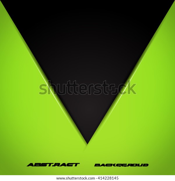 Black Green Abstract Background Triangle Form Stock Vector (Royalty ...