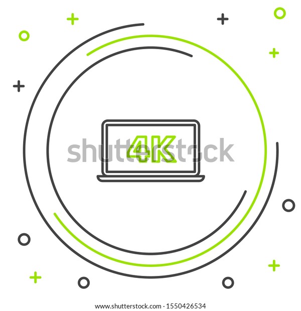 Black Green Line Laptop Screen 4k Stock Vector (Royalty Free ...