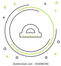 Black Green Line Protractor Grid Measuring Stock Vector (Royalty Free ...