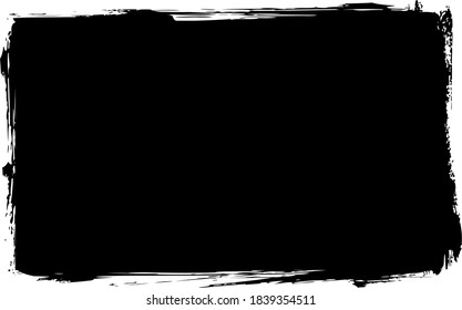 Black Grunge Brushed Edge Background Texture Stock Vector (Royalty Free ...