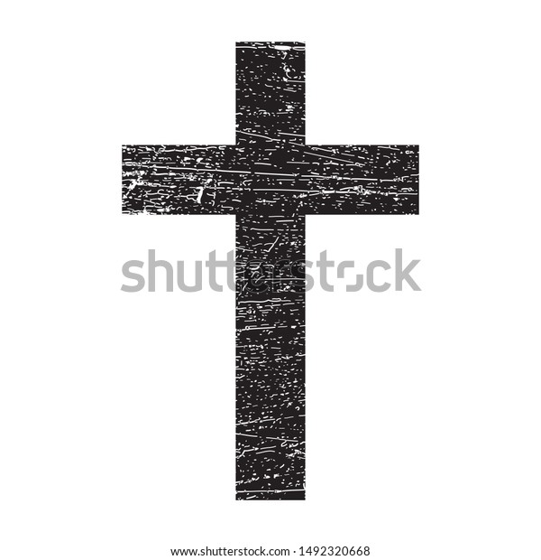 Black Grunge Cross Vector Isolated Stock Vector (Royalty Free ...