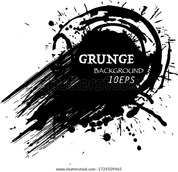 Black Grunge Ink Splash Explosion Grunge Stock Vector (Royalty Free ...