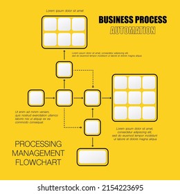 Black Grunge Outline Flowchart Square Elements Stock Vector (Royalty ...