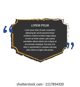 Black Grunge Quote Box Vector Set Stock Vector (Royalty Free ...