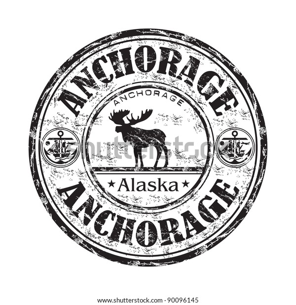 Black Grunge Rubber Stamp Moose Silhouette Stock Vector (Royalty Free ...