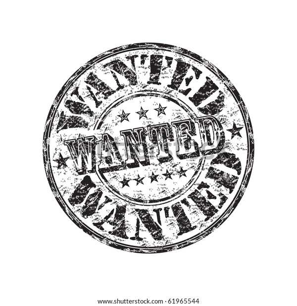 Black Grunge Rubber Stamp Word Wanted Stock Vector (Royalty Free ...