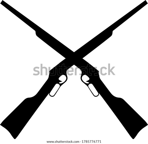 Black Gun Silhouette Weapon Design Vector Stock Vector (Royalty Free ...