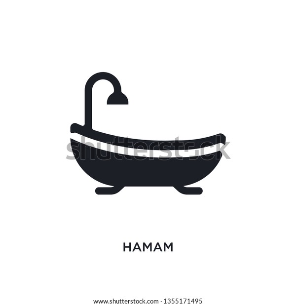 Black Hamam Isolated Vector Icon Simple Stock Vector (Royalty Free ...
