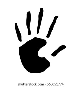 Handprint Outline Vector Illustration: เวกเตอร์สต็อก (ปลอดค่าลิขสิทธิ์ ...