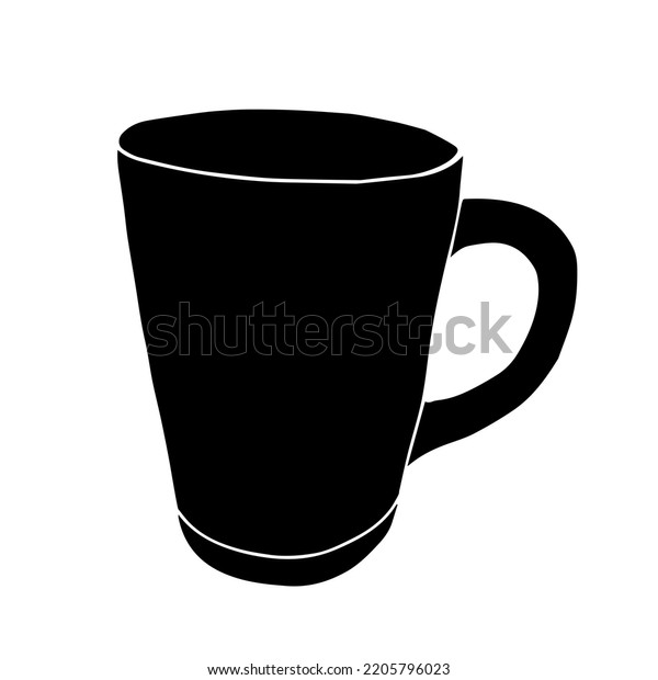 Black Hand Drawing Outline Vector Illustration Stock Vector (Royalty ...