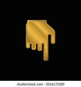 Black Hand Finger Pointing Down Gold Stock Vector (Royalty Free) 2016172289